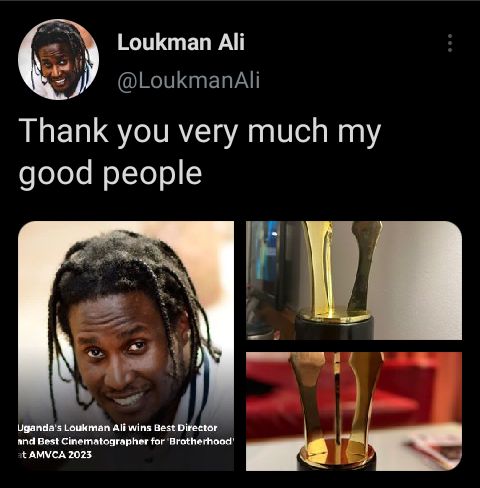Loukman Ali Bags Two AMVCAs. - Baboon Forest Entertainment